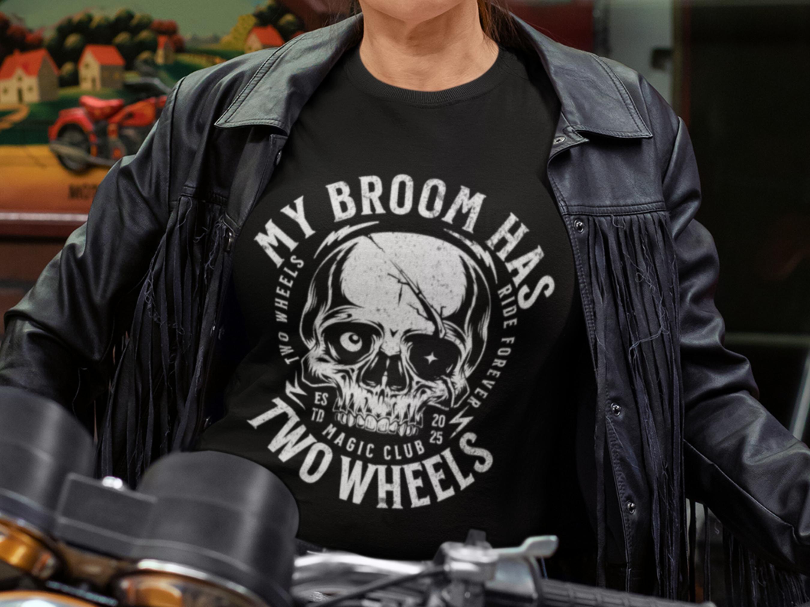 Funny Witchy Lady Biker Motorcycle Shirt for Women, Women's Biker T ...