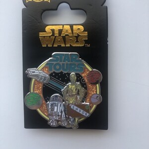 Disney's Star Wars Pin C3P-O R2-D2 Star Tours Pin Hollywood Studios ...