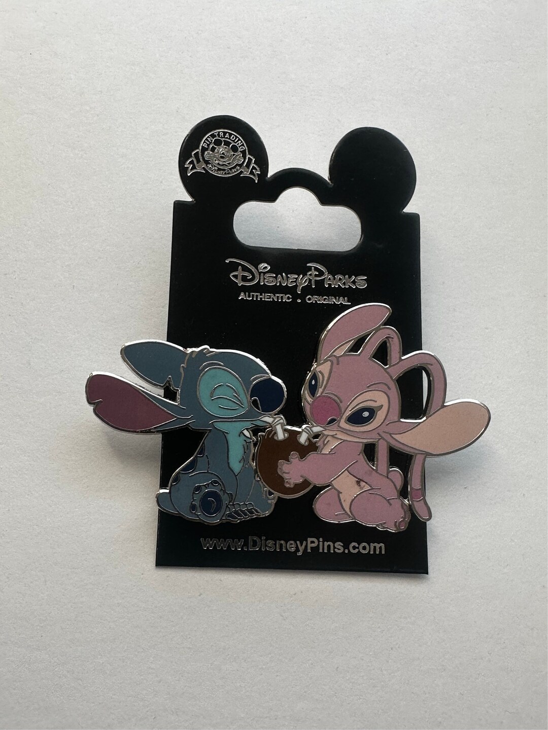 Disney Stitch Pin Stitch And Angel Drinking From Coconuts Lilo Stitch