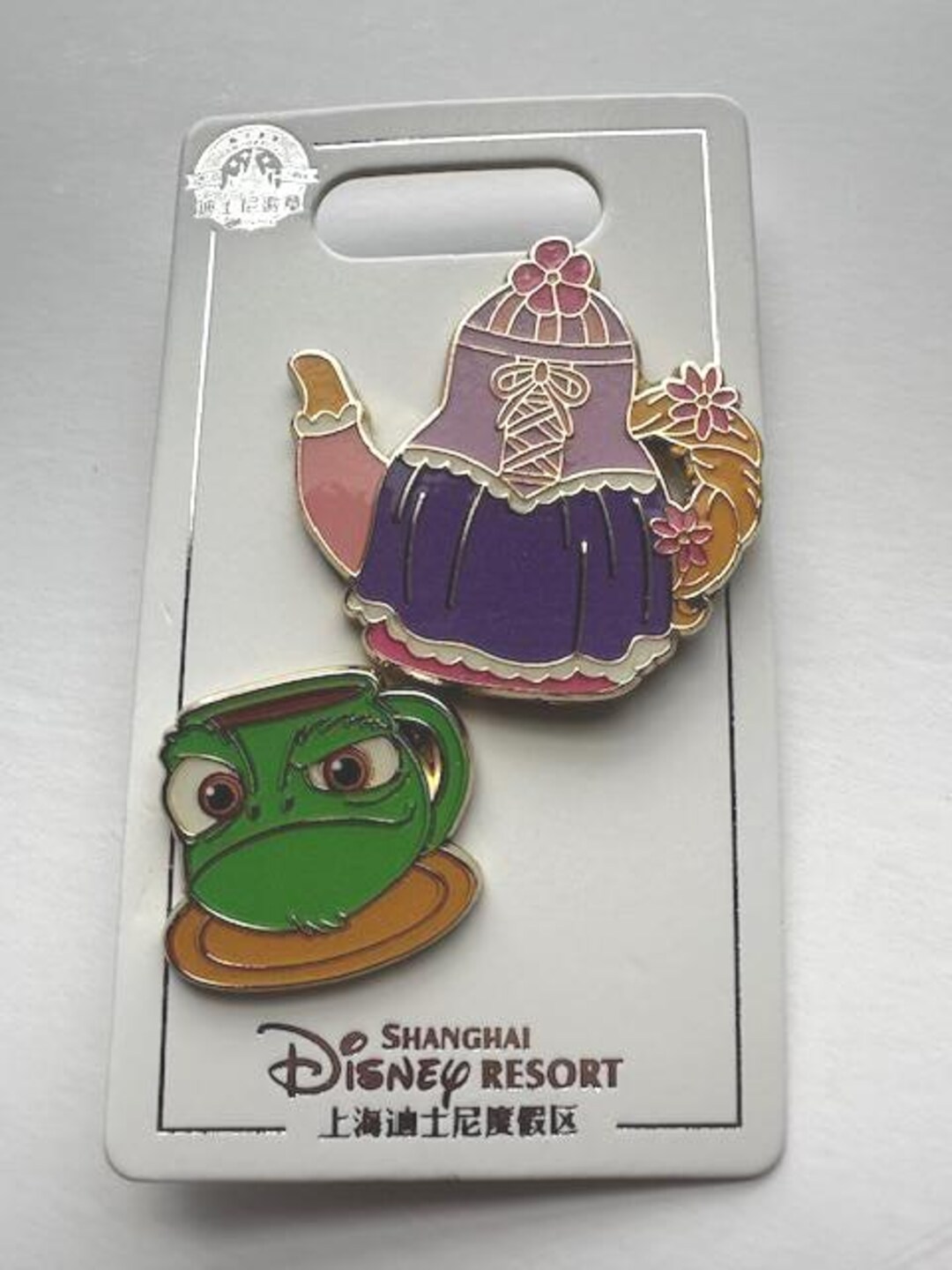 Disney Shanghai Disneyland SDR Rapunzel Pascal Tea Pot & Tea Cup 2 Pin ...