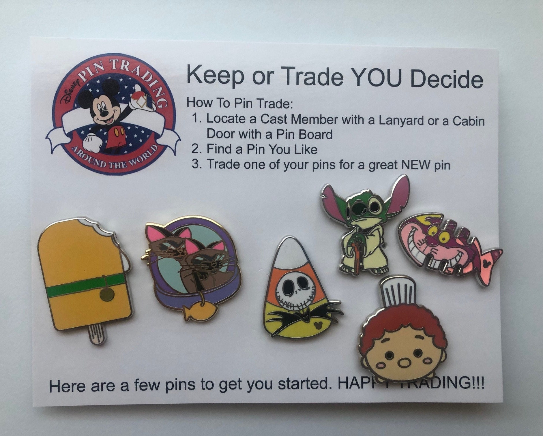 Disney Pin Trading Starter Set Fish Extender Gift Trading Pins 12 ...