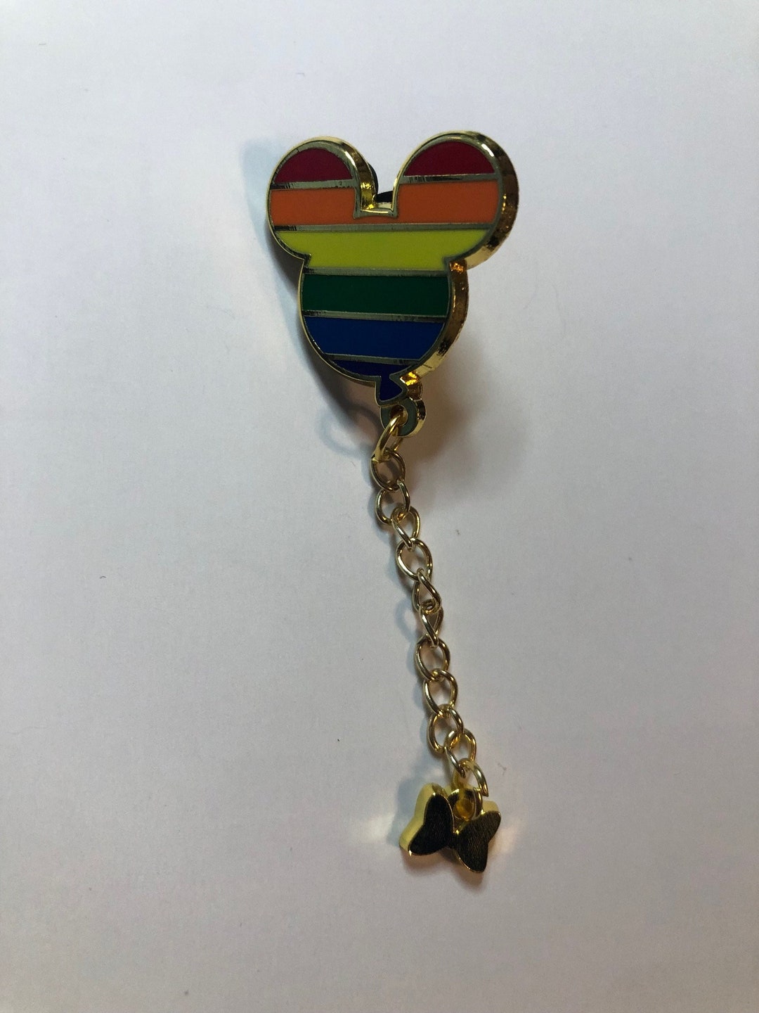 Disney's Mickey Mouse Head Dangle Pin 2021 Disney's Rainbow Collection ...