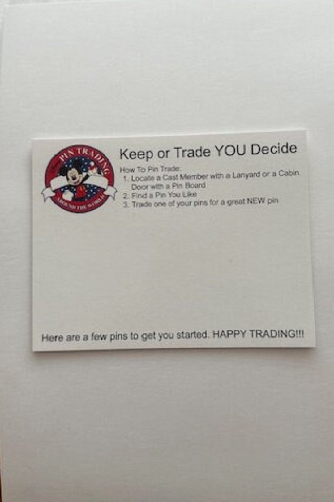 Trading Card for Fish Extender Pin Trading - Cards Only No Pins - Etsy