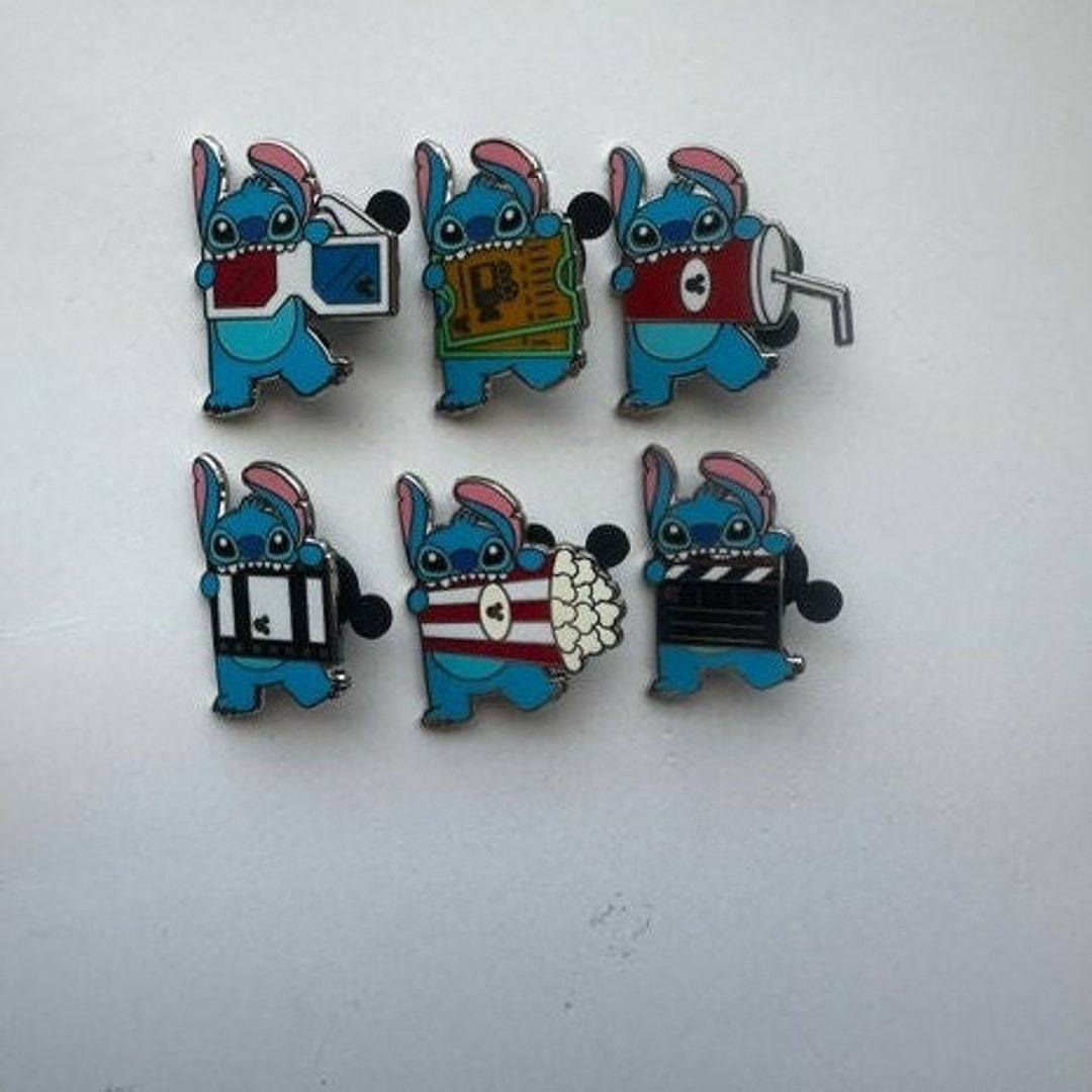 Disney Shanghai SHDL Stitch Hidden Mickey Pin Set 2023 Stitch Movie 6 ...