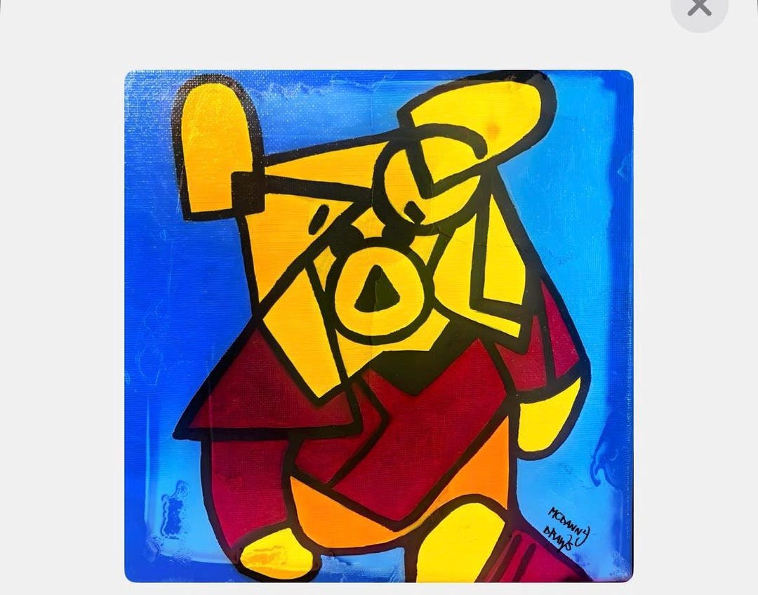 Runaway Winnie • Winnie the Pooh • Abstract Art Print 8x10 - Etsy