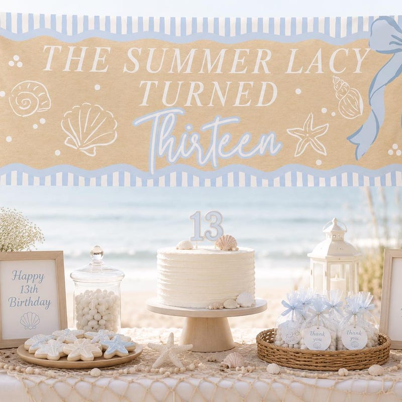 Coastal Birthday Banner - Etsy