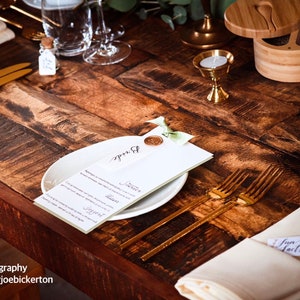 3-in-1 Menu Place Card and Wedding Favour Fully Handwritten - Etsy