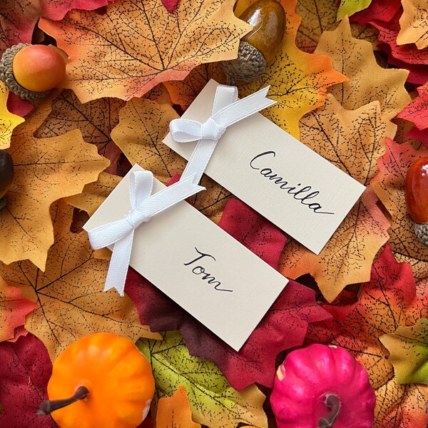 Bow Place Card - Etsy
