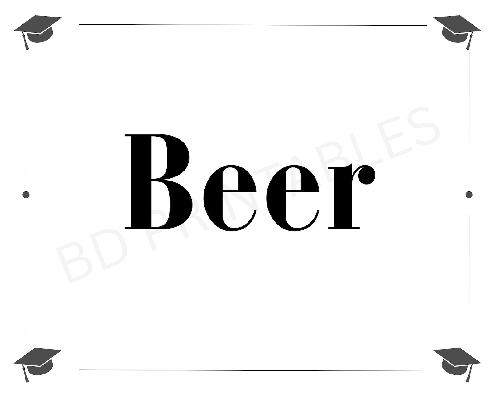 Graduation Party Beverage or Cooler Signs - Etsy