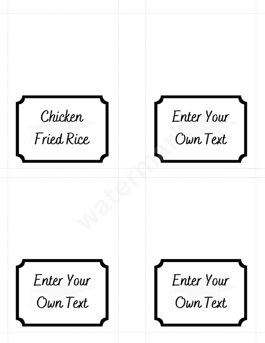 Buffet Table Labels Editable Printable for Graduation, Birthday ...