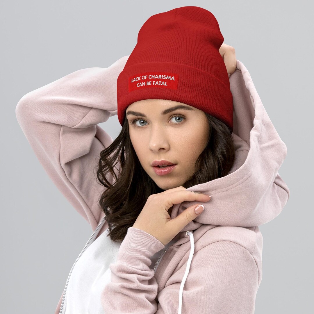 Lack of Charisma Can Be Fatal Cuffed Beanie Jenny Holzer-inspired ...