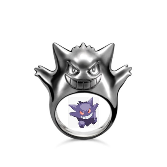 Pokemon Gengar Ring-gengar Ring-925 Sterling Silver - Etsy India