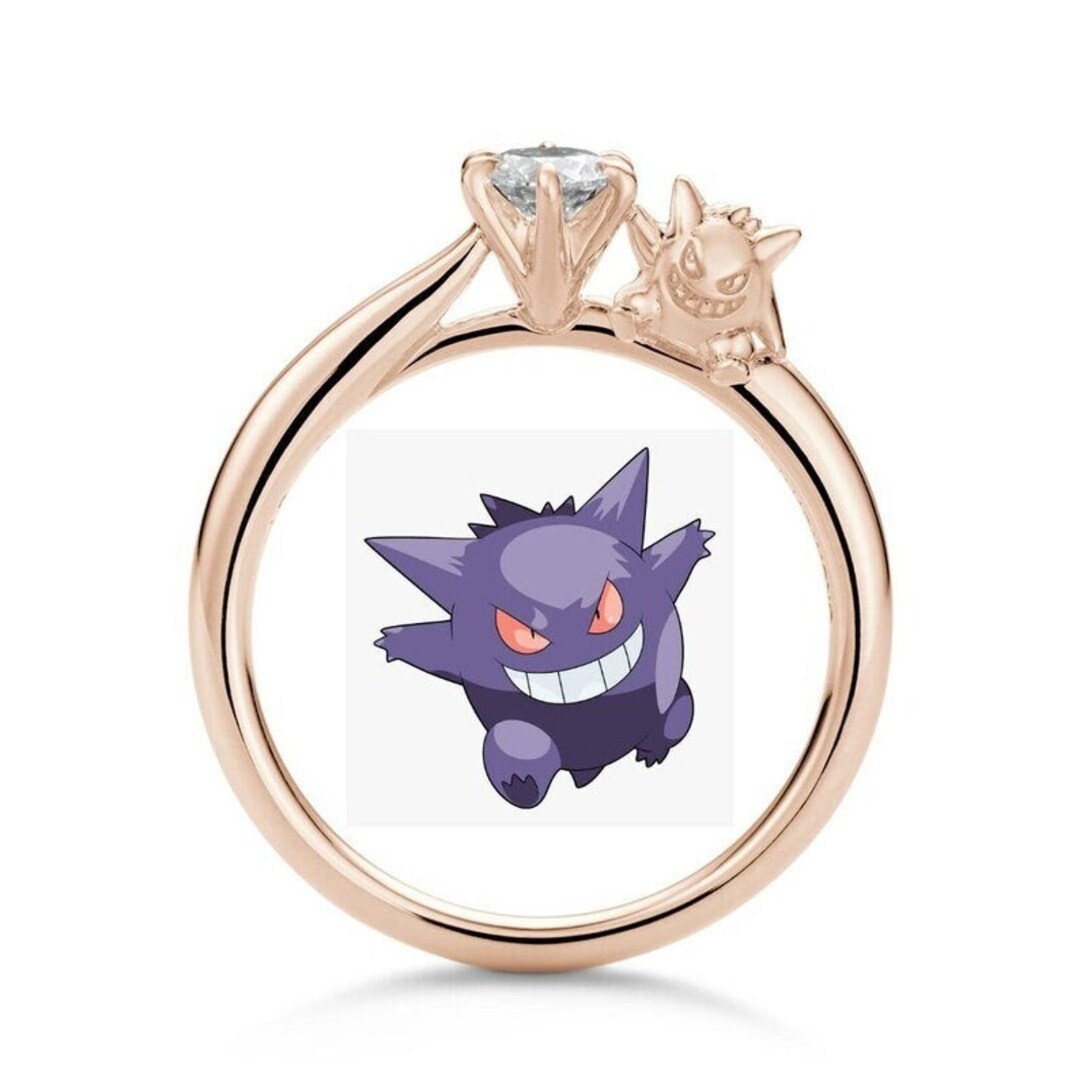 Pokemon Gengar Ring-gengar Ring-925 Sterling Silver - Etsy