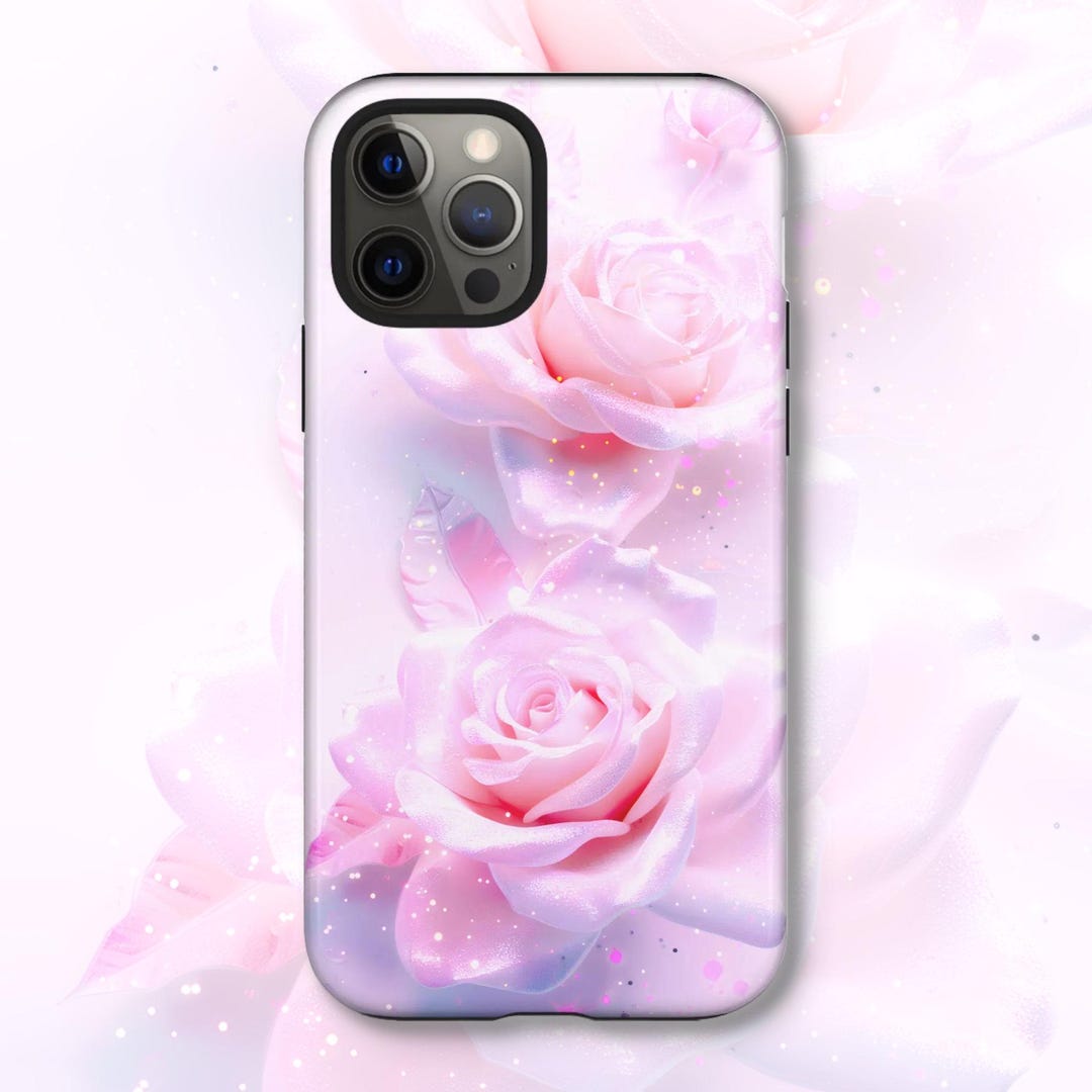Neon Pink Roses Phone Case, Pink Floral Summer Case Design, iPhone 16 ...