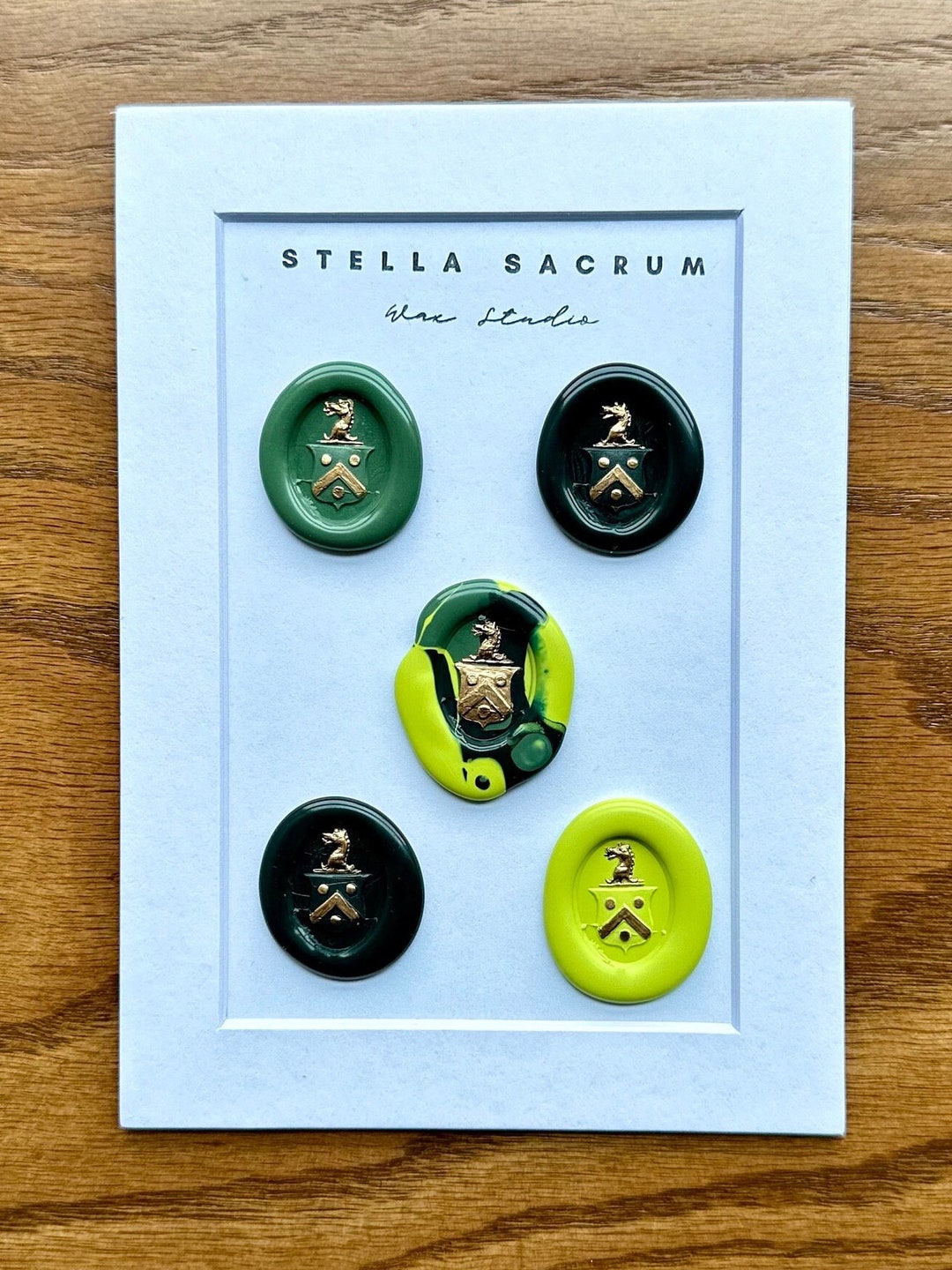 Volcano Dragon Crest, Set of 5 Wax Seal Stickers, Hand Painted, Letter ...