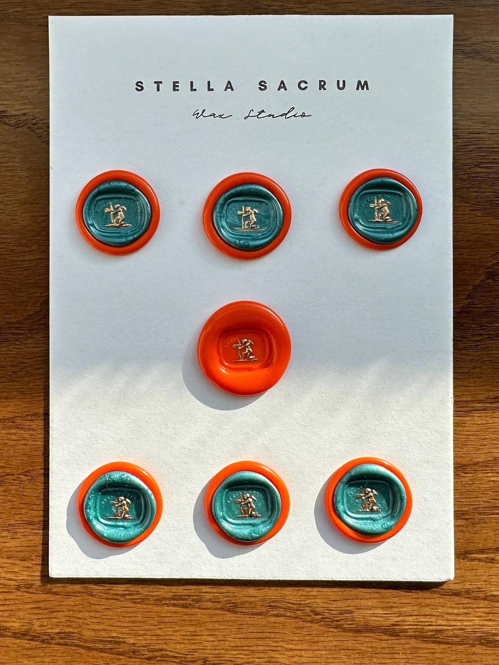 Hand-painted Cherub Wax Seal Stickers: Antique Wedding Invitation Seals ...
