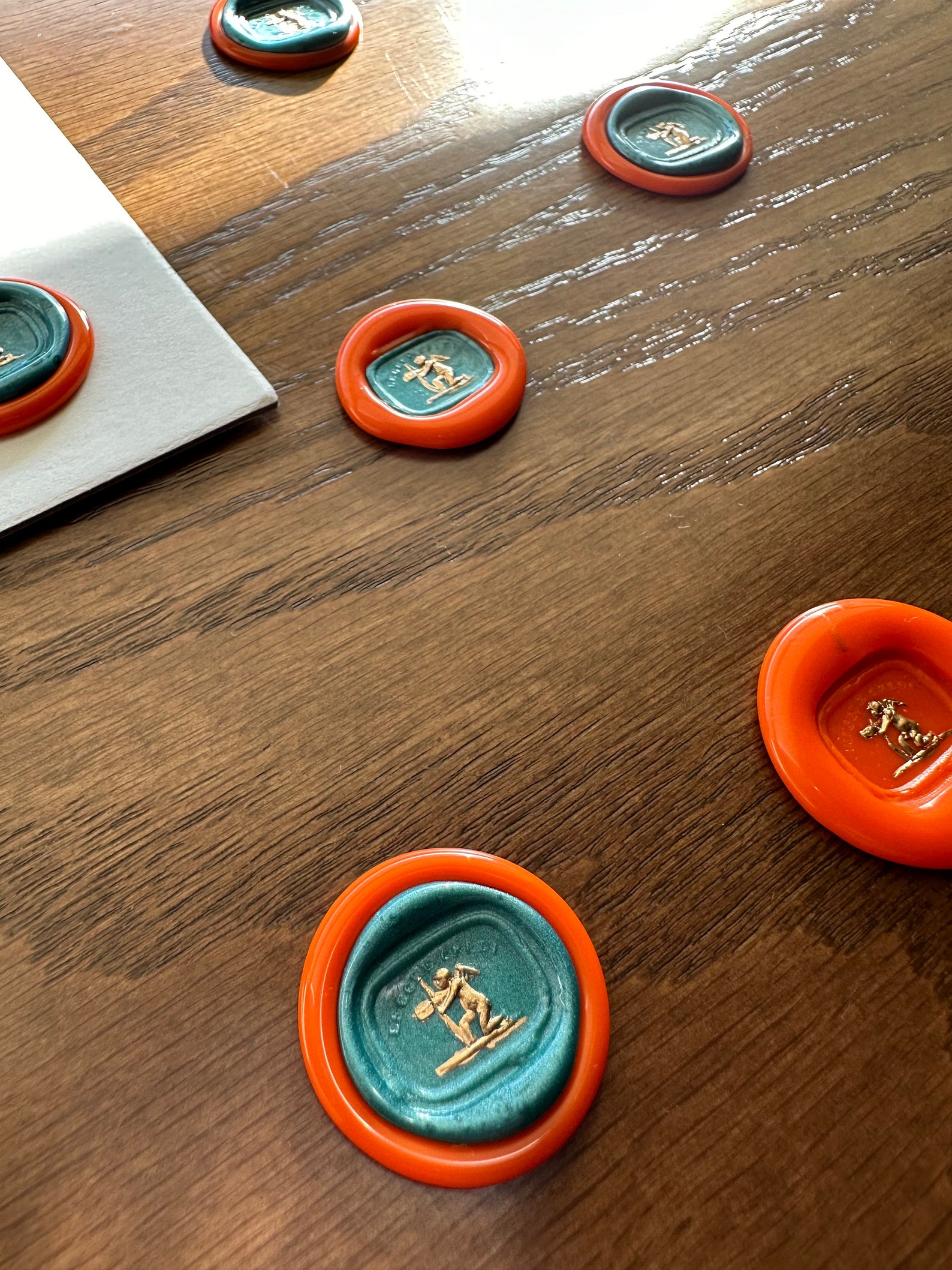 Hand-painted Cherub Wax Seal Stickers: Antique Wedding Invitation Seals ...