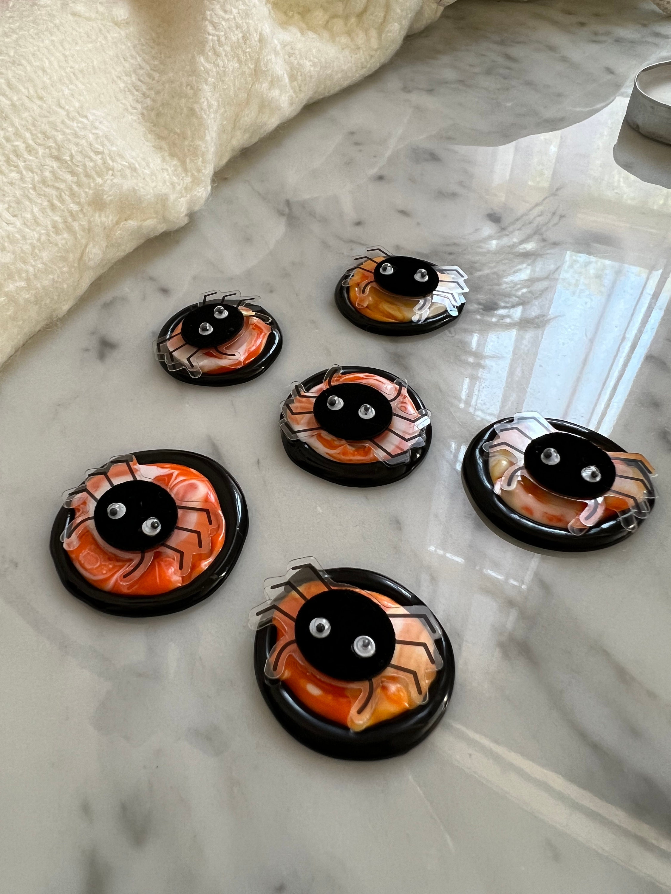 Halloween Spiders 3D, Set of 5 Stickers, Wax Seal, Self Adhesive ...