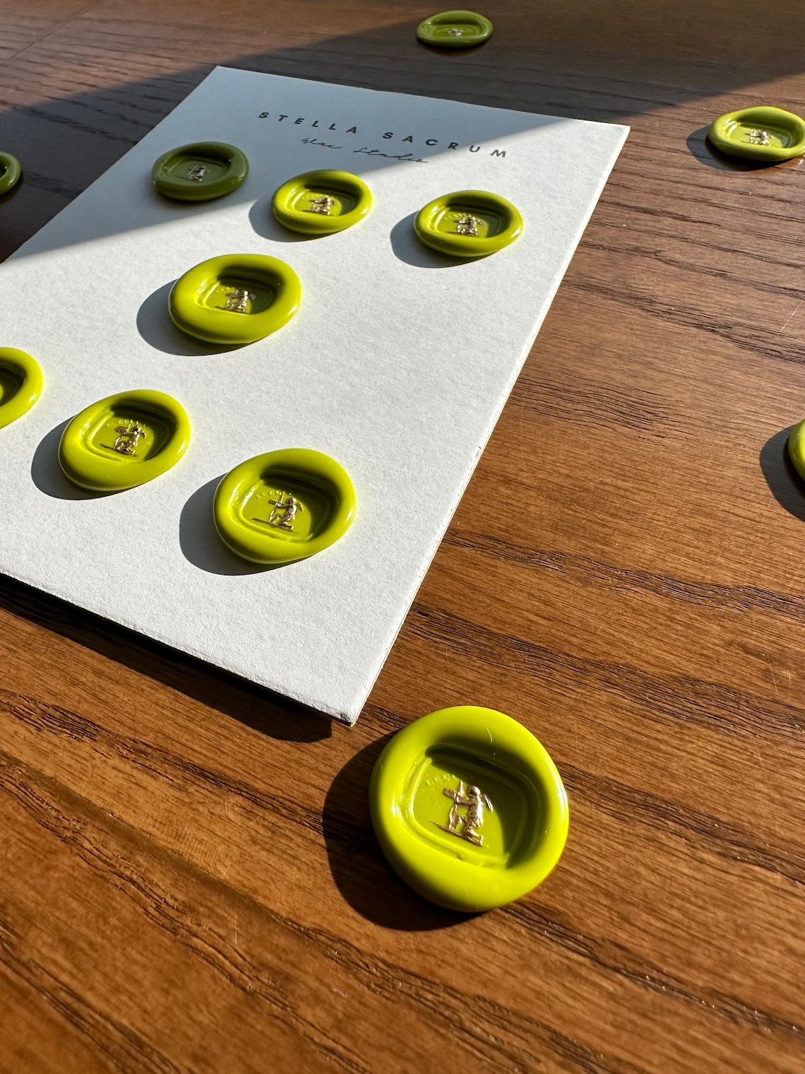 Cherub Wax Seal Stickers: 19th Century Intaglio, Lime Green & Gold - Etsy