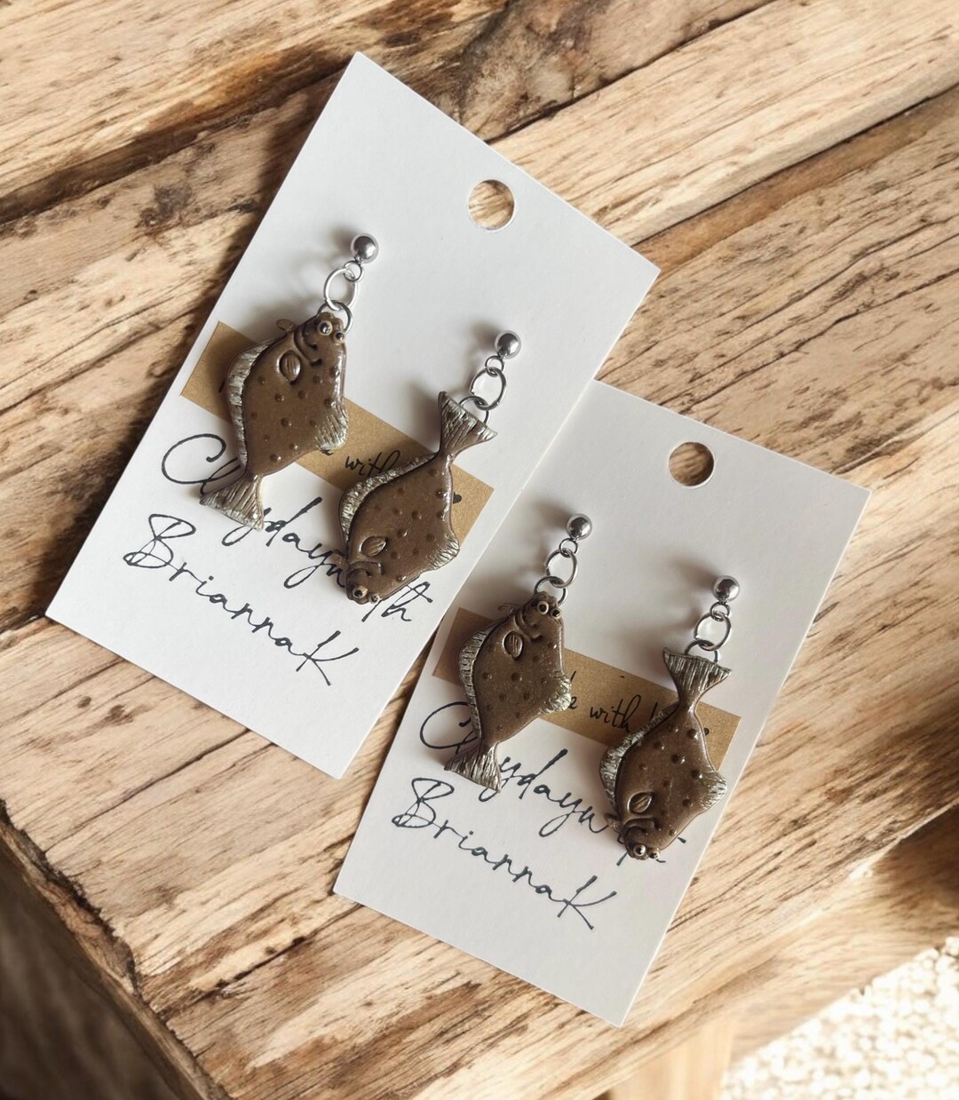 Halibut Fish Polymer Clay Earrings! (1 Pair) | Nature | Outdoors ...