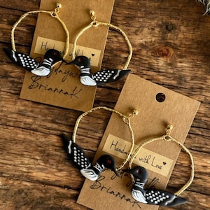 Common Loon Polymer Clay Earrings! (1 Pair) | Outdoors | Nature Lovers ...