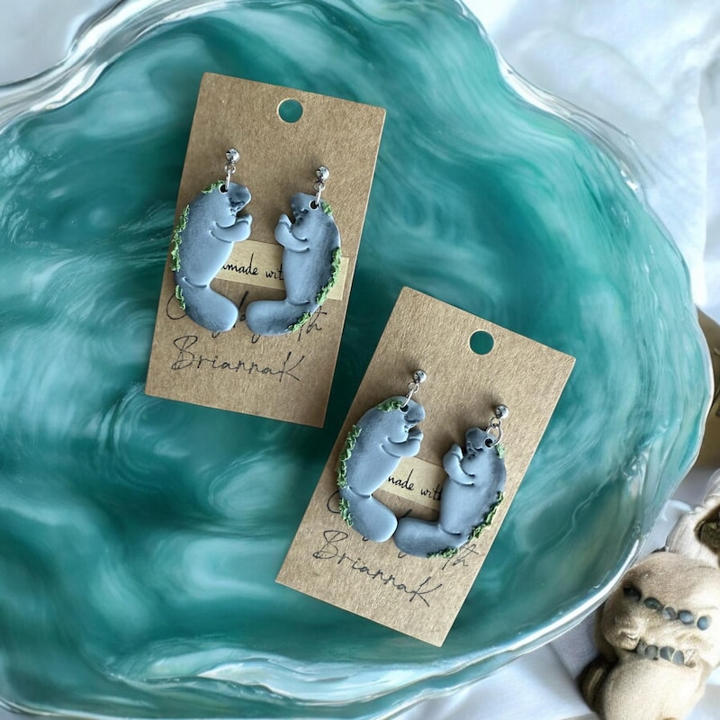 Manatee Clay Ornament - Etsy