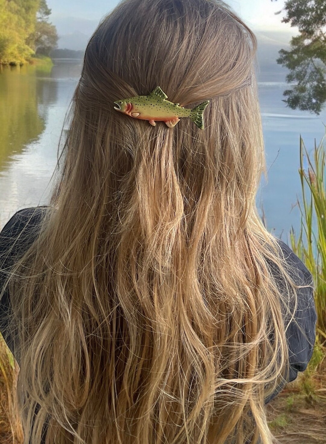 Trout Fish Polymer Clay Hair Clip / Barrette (1 Barrette) | Accessories ...