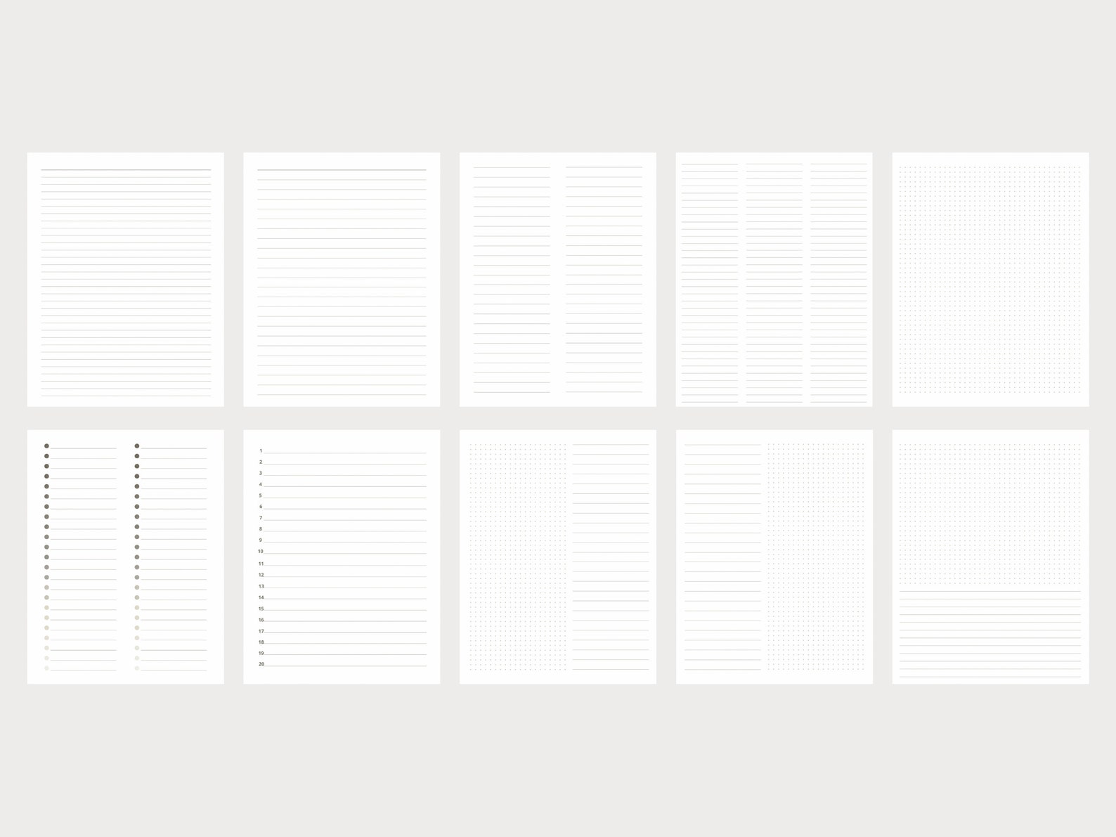 Notes Template Digital Note Templates Blank Note Templates - Etsy