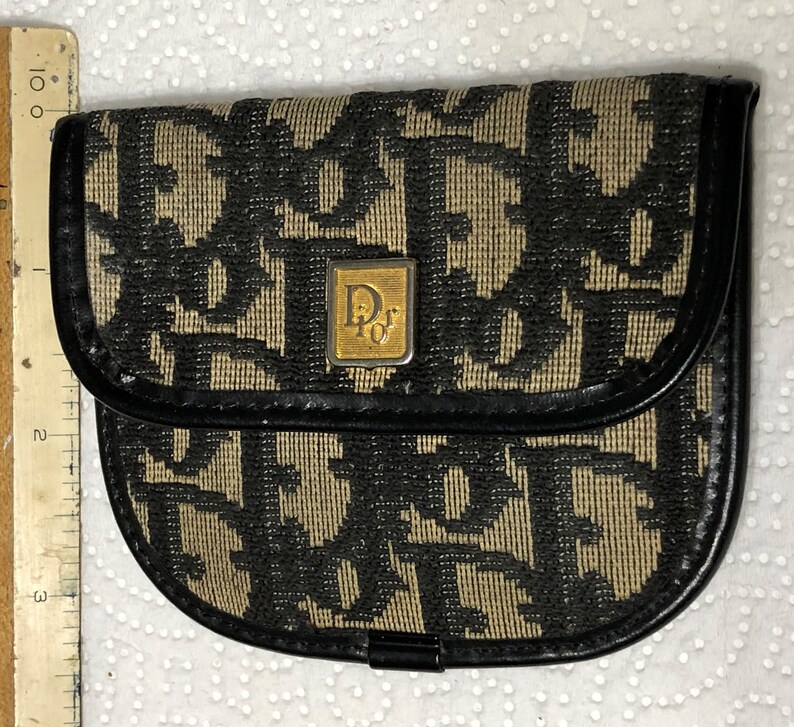 Vintage Christian Dior Coin Purse Iconic Oblique Monogram Pattern Dior ...