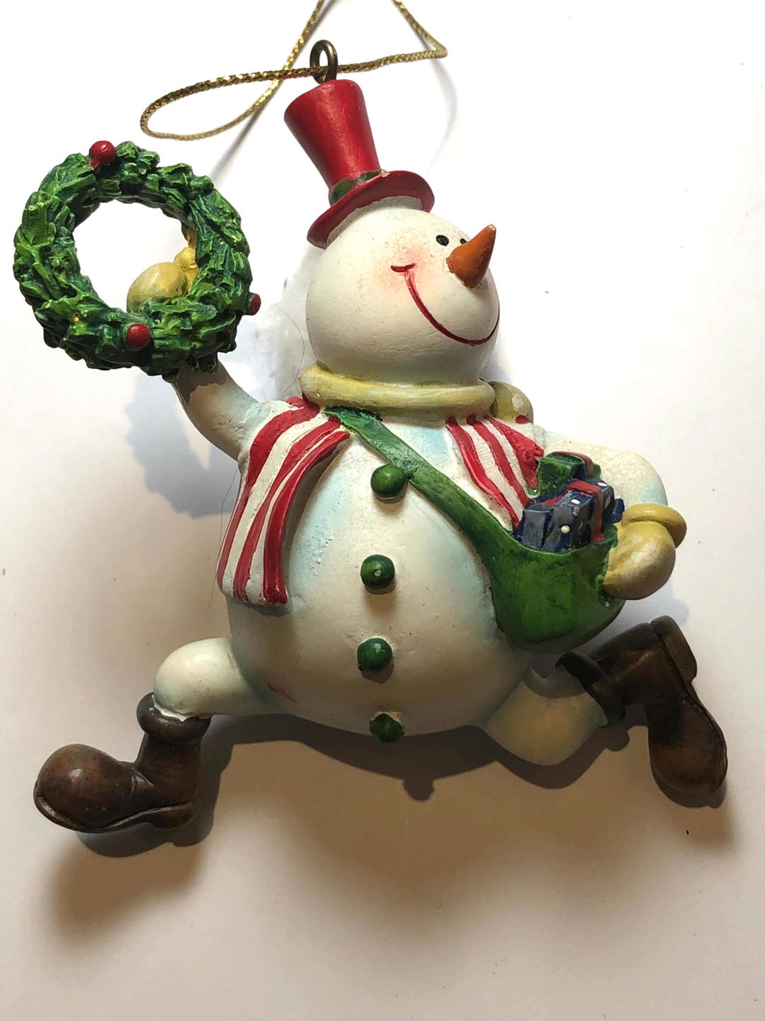 Vintage Snowman Delivery Christmas Ornament - Etsy