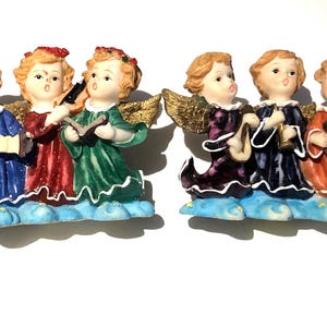 Christmas Musical Angel Trio Carolers Set of Two Figurines - Etsy