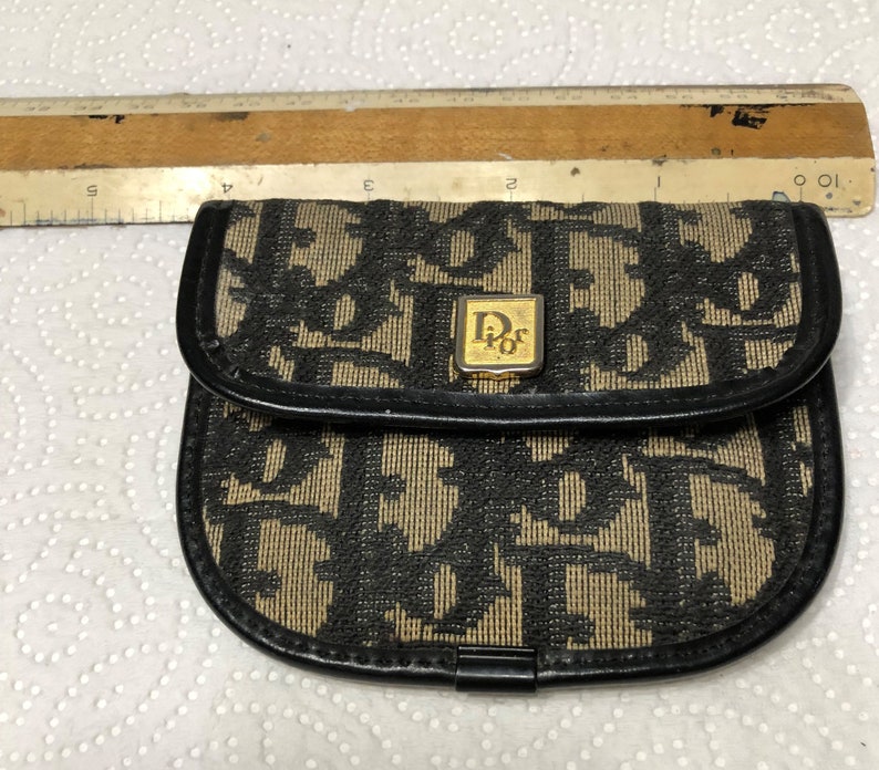 Vintage Christian Dior Coin Purse Iconic Oblique Monogram Pattern Dior ...