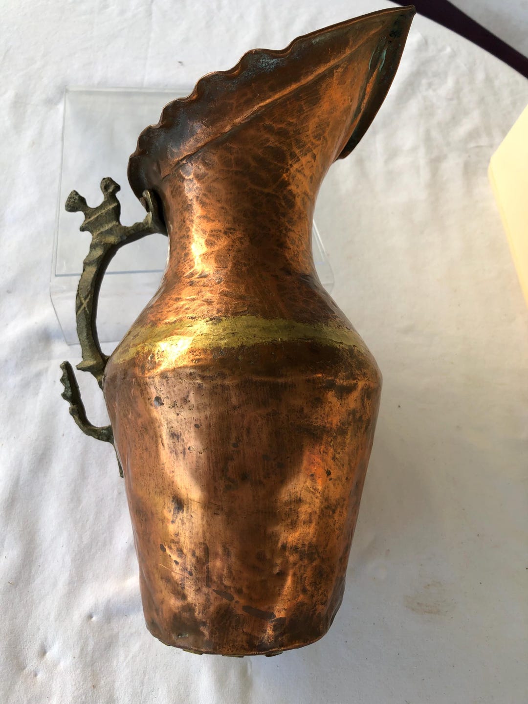 Copper and Brass Vintage Ewer Pitcher - Etsy