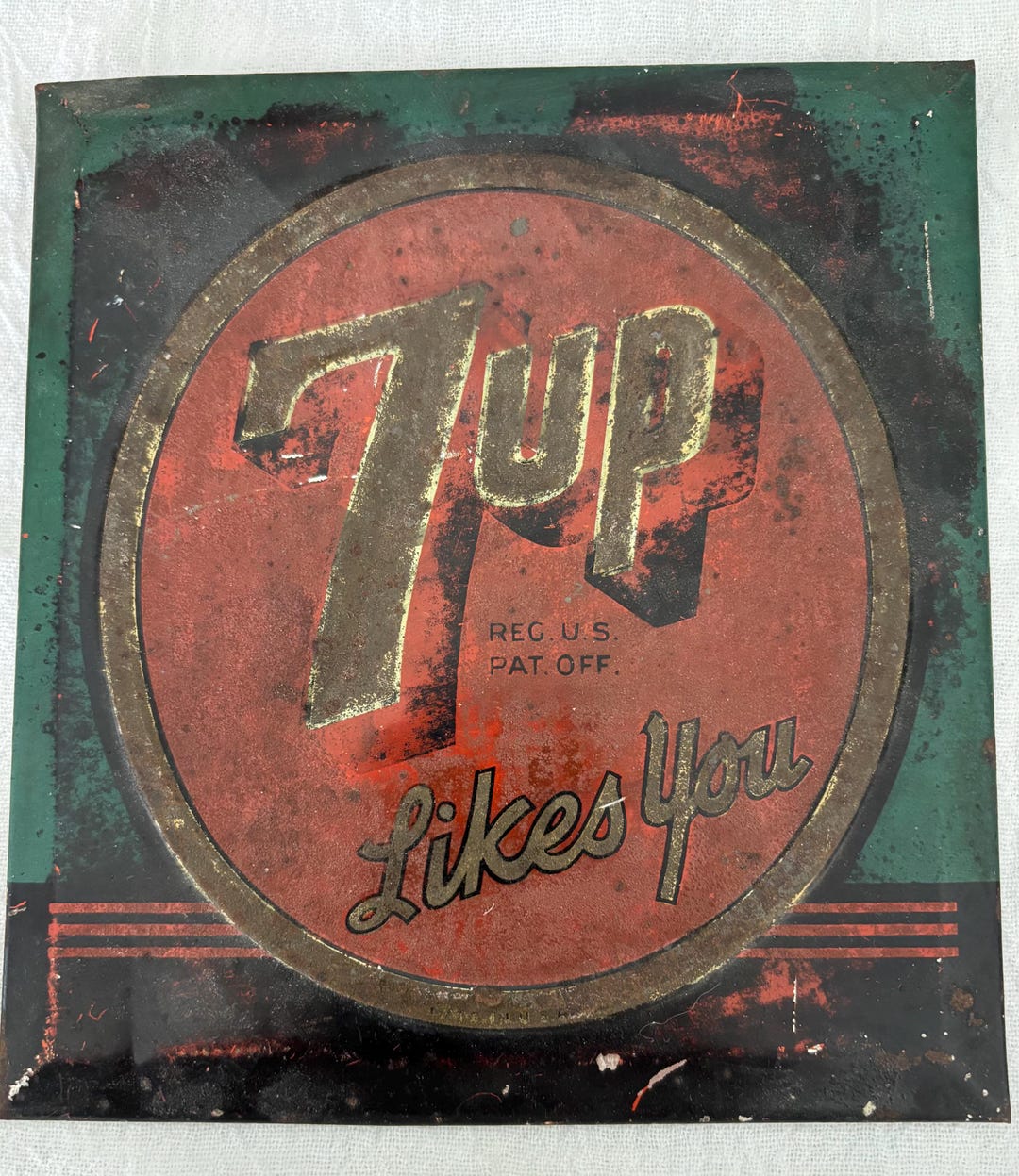 Antique Seven up Advertising Sign C 1930 - Etsy