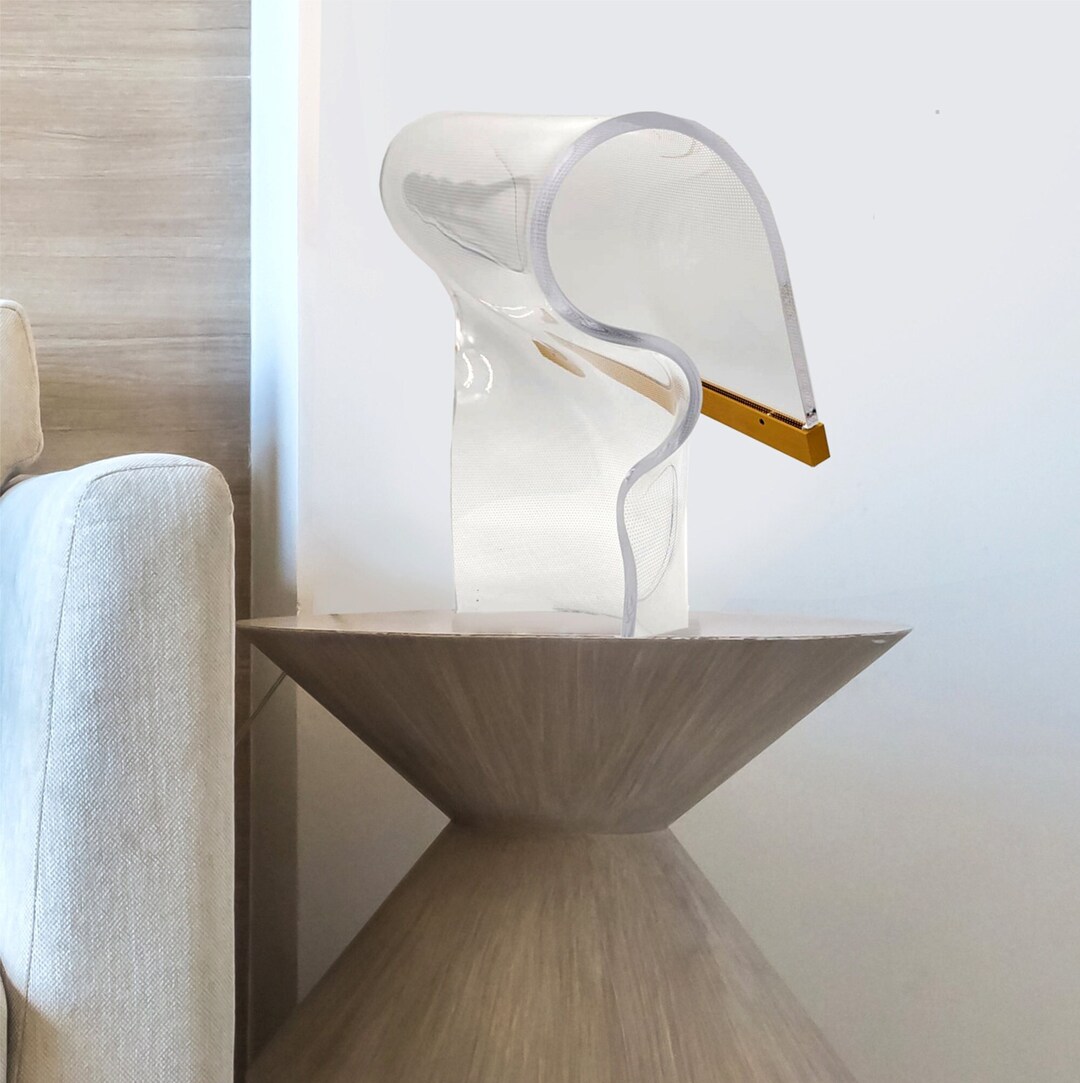 Miami-made Handcrafted Acrylic Table Lamp: Unique Sculptural Design for ...
