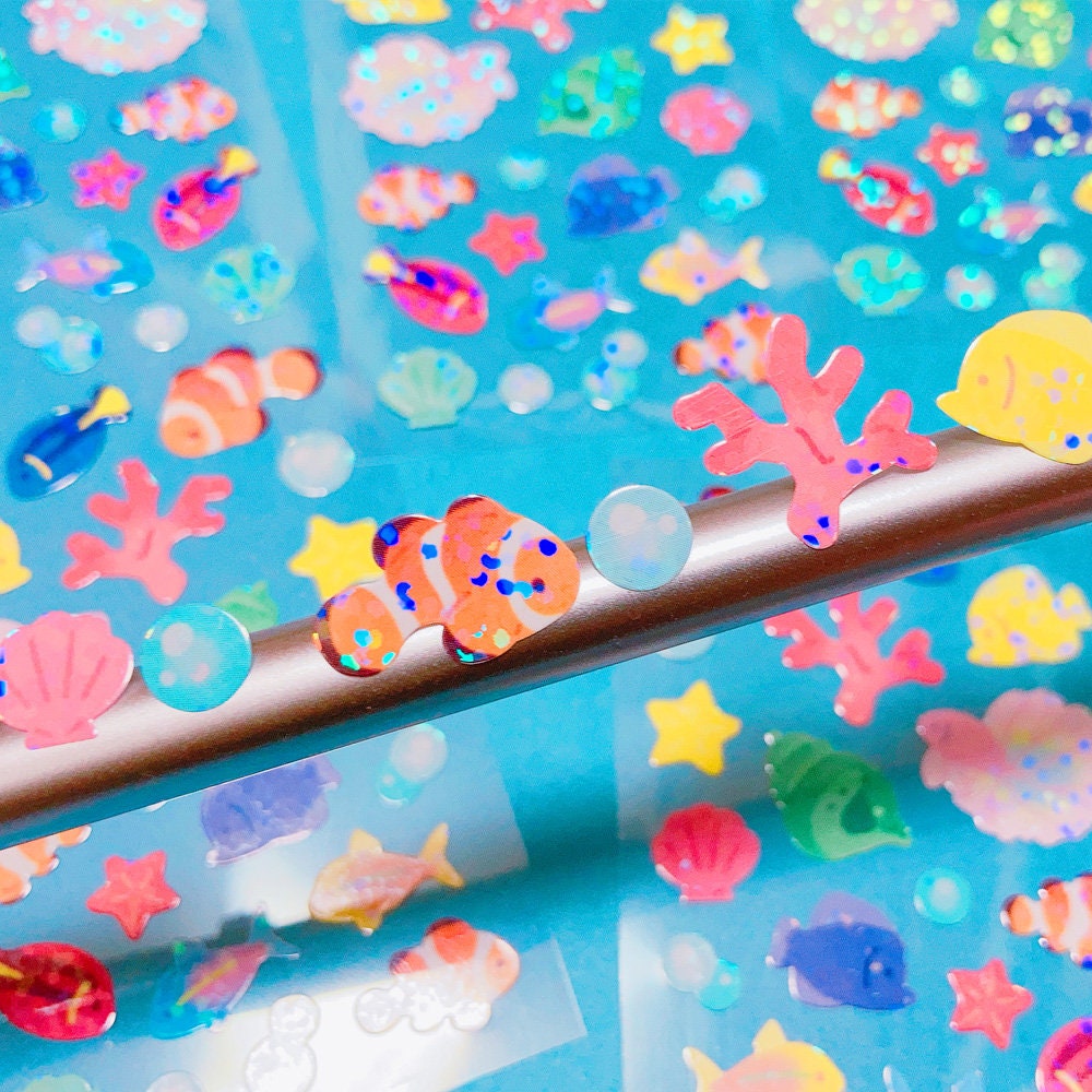 Tropical Fish Deco Sticker Korean Journaling Sticker Kpop - Etsy