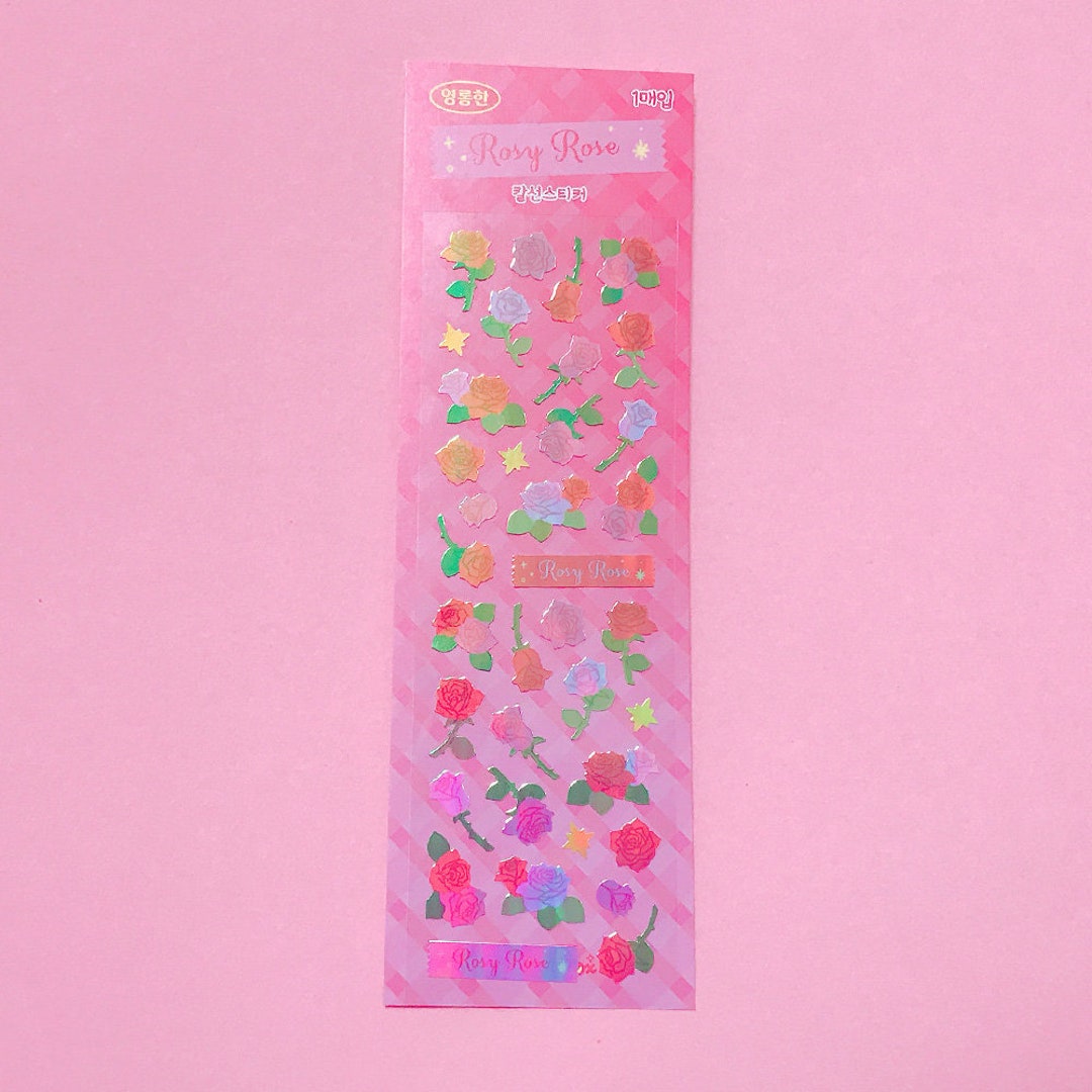 Rosy Rose Deco Sticker | Korean Journaling Sticker | Kpop Polco ...