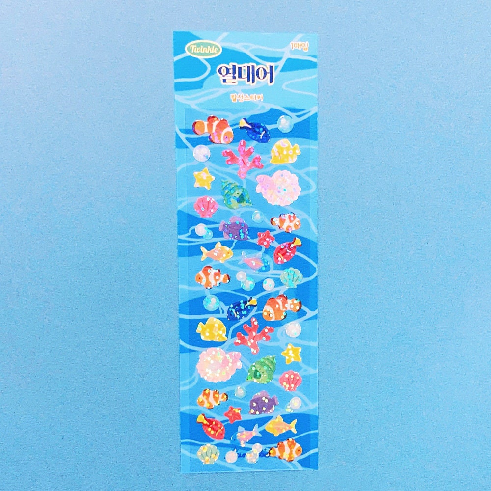 Tropical Fish Deco Sticker Korean Journaling Sticker Kpop - Etsy