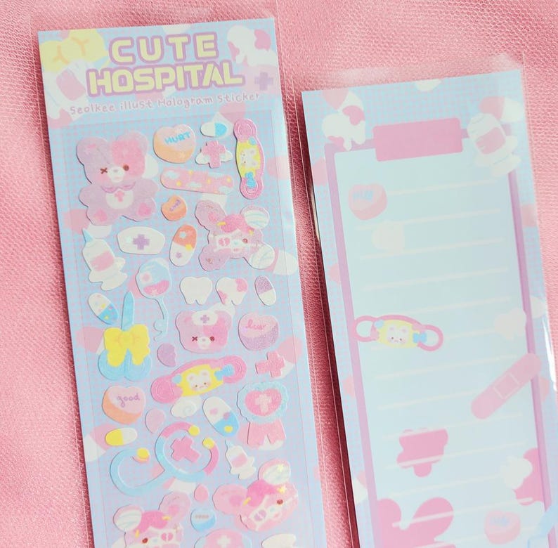 Cute Hospital Deco Sticker | Korean Journaling Sticker | Kpop Polco ...