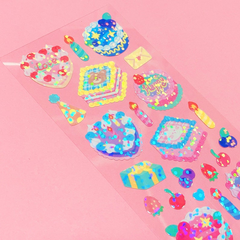 Retro Cake Deco Sticker | Korean Journaling Sticker | Kpop Polco ...