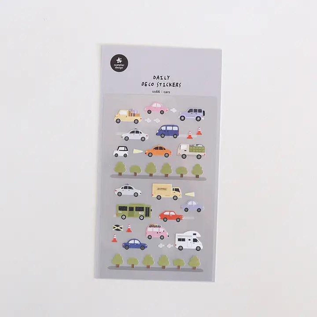 Cars Deco Sticker | Korean Journaling Sticker | Kpop Polco Photocard ...
