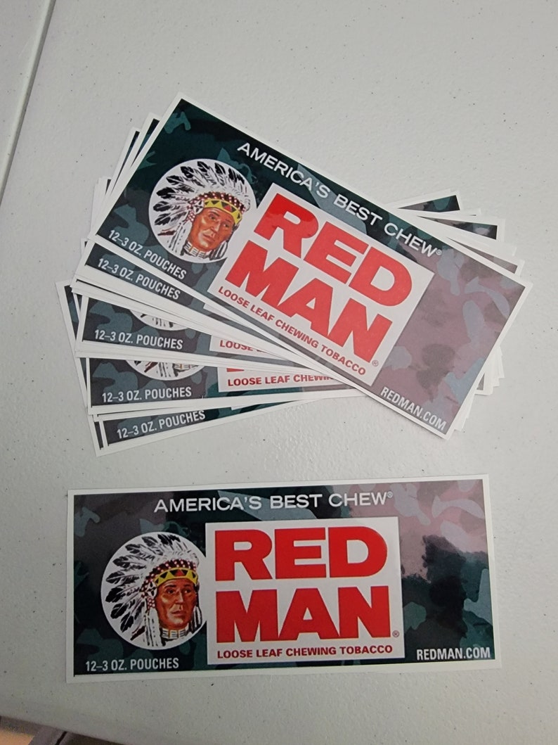RED MAN TOBACCO Large Slap Sticker - Etsy