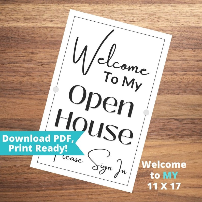 Open House Sign in Sheet Display Sign Bundle, Welcome to Our, Welcome ...