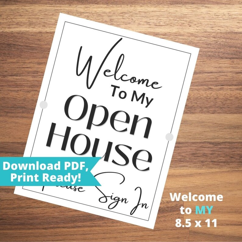 Open House Sign in Sheet Display Sign Bundle, Welcome to Our, Welcome ...