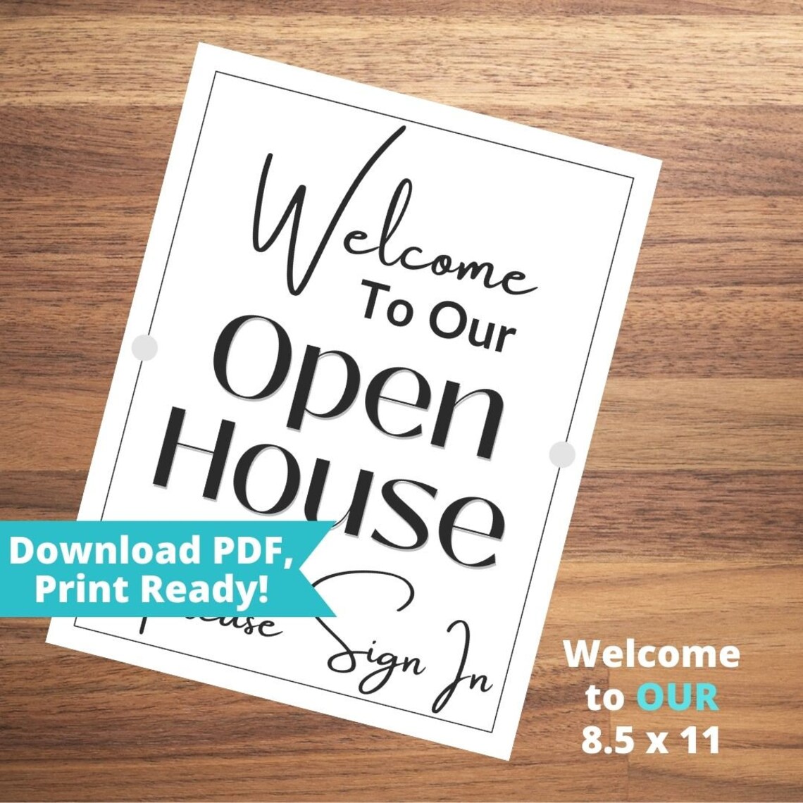 Open House Sign in Sheet Display Sign Bundle, Welcome to Our, Welcome ...