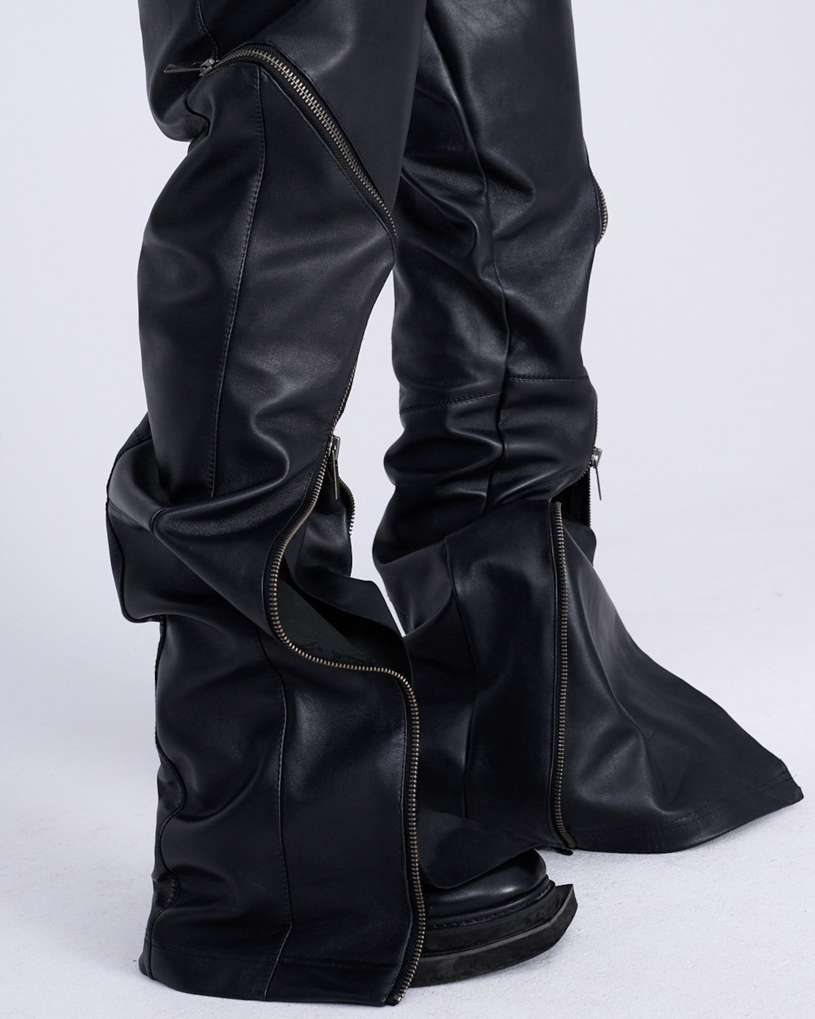 Men Leather Zipped Pants - Etsy