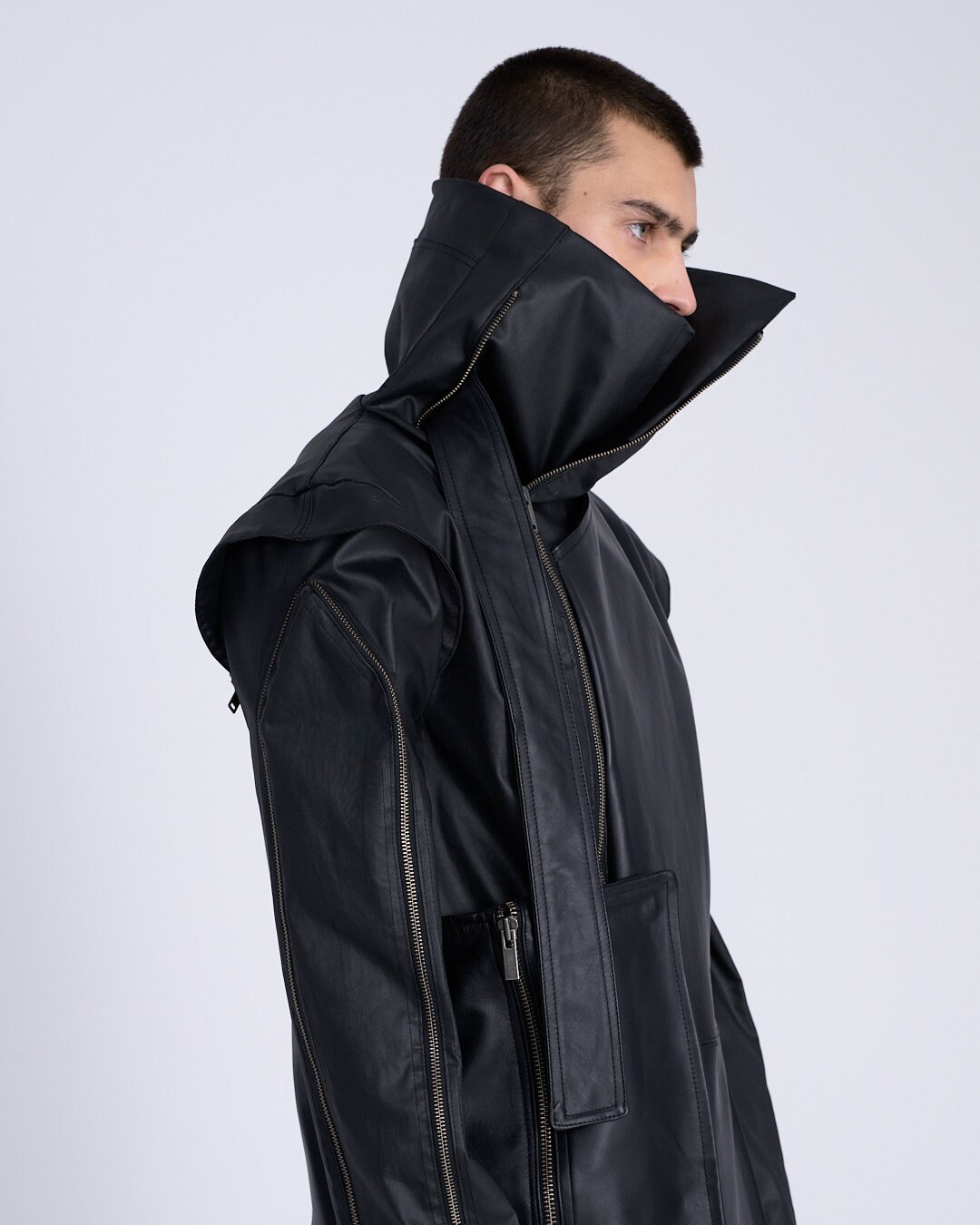 Men Layered Long Jacket - Etsy