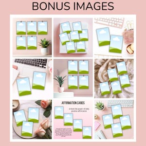 Canva Affirmation Card Mockups: 2.5"x3.5" Etsy Listing Templates ...