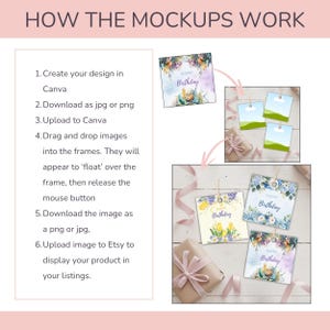 Square Gift Tag Mockups: Canva Editable Templates (digital Download) - Etsy