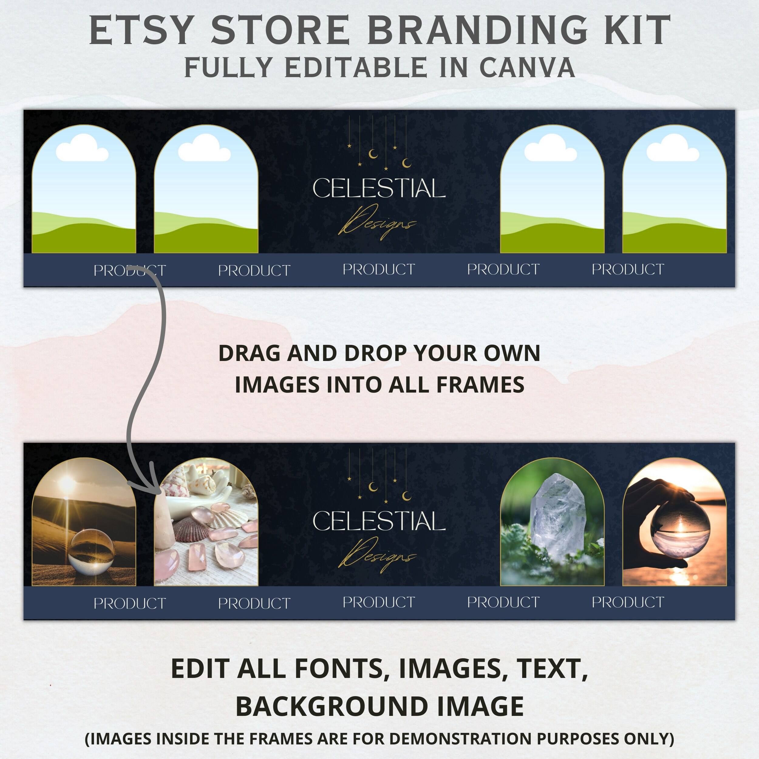 Etsy Store Branding Kit Template for Etsy Sellers Easily Rebrand Your ...